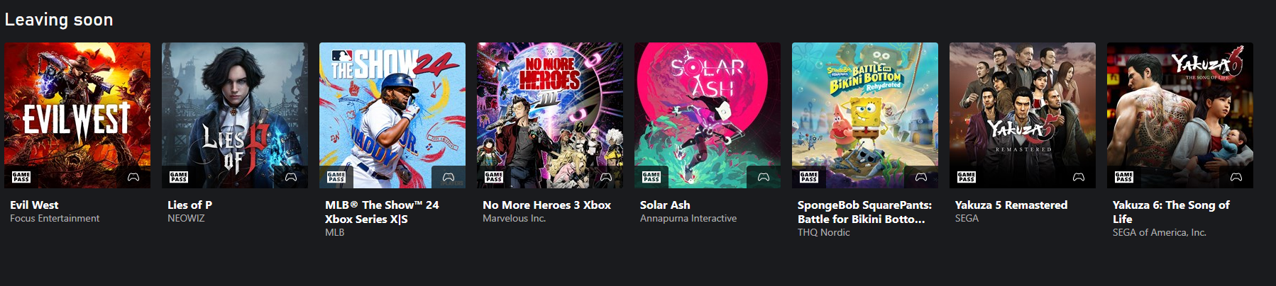 《匹诺曹的谎言》等8款作品即将离开XGP - 二柄 - 真玩家都在这里！